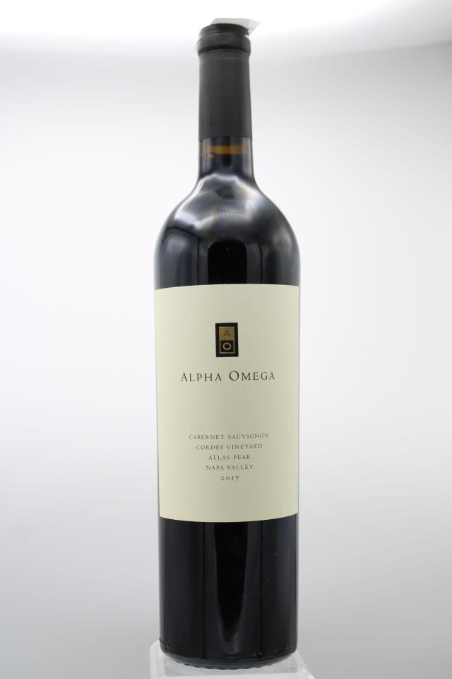 Alpha Omega Cabernet Sauvignon Cordes Vineyard Atlas Peak 2017 ...